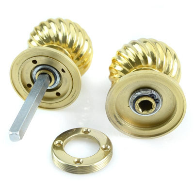 SPIRA BRASS Burcot Mortice Door Knob Polished Brass