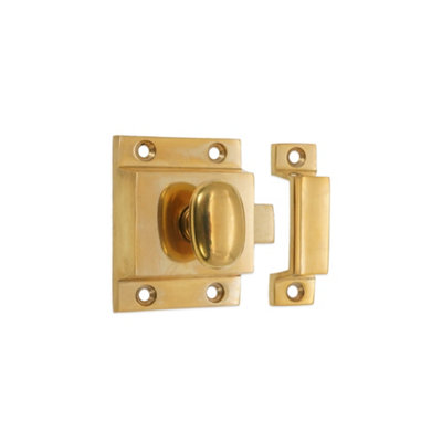 SPIRA BRASS Cupboard Catch Polished Brass Unlacquered