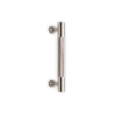 SPIRA BRASS Knurled Bar Handles Small Satin Silver