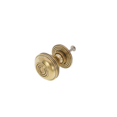 SPIRA BRASS Preston Large 38mm Cupboard Knob Aged Brass
