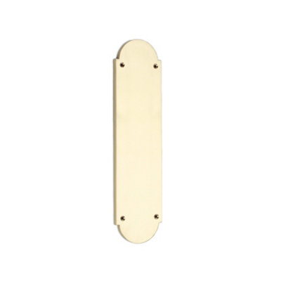 SPIRA BRASS Victorian Half Round Finger Plate 300mm Polished Brass