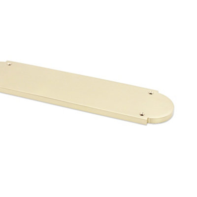 SPIRA BRASS Victorian Half Round Finger Plate 300mm Polished Brass