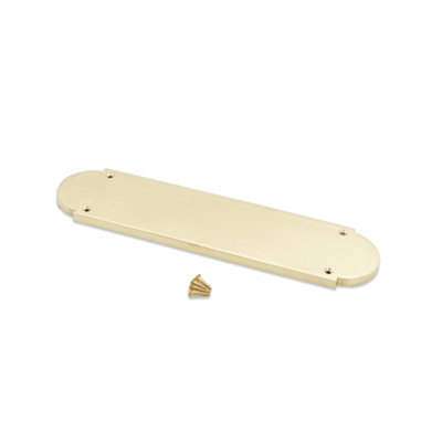 SPIRA BRASS Victorian Half Round Finger Plate 300mm Polished Brass