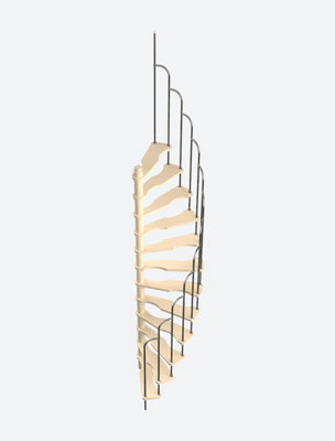 Spiral staircase Saturn 180 degree turn DOLLE