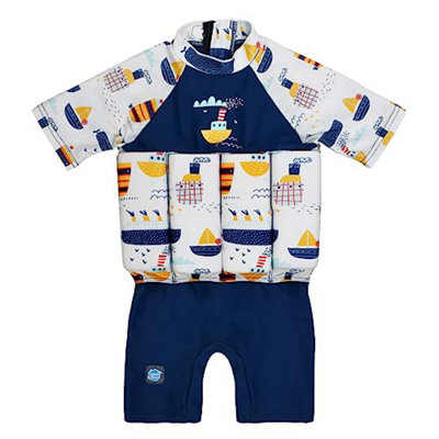 Splash About Unisex Kids Sleeved Floatsuit One Piece Swimsuit, Tug ...