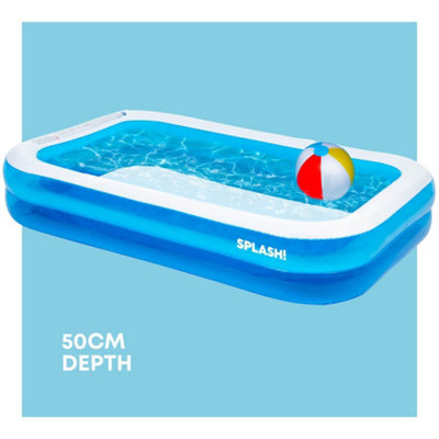 SPLASH Inflatable Paddling Pool - 8.5ft, Lightweight, Durable, Easy ...