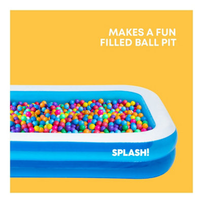 SPLASH Inflatable Paddling Pool - 8.5ft, Lightweight, Durable, Easy ...
