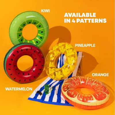 SPLASH Inflatable Pineapple Swim Ring - 90Cm