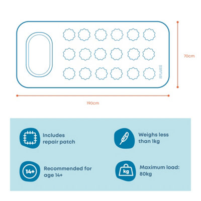 SPLASH Inflatable Pool Lilo Pocket Fashionable Water Lounger