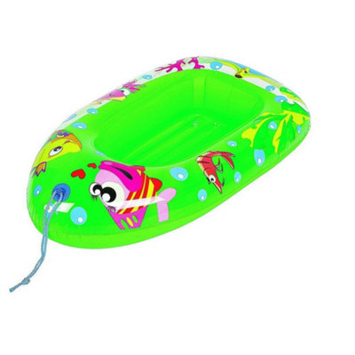 SPLASH Kids Inflatable Pool Dingy Boat Toy - Blow Up Float