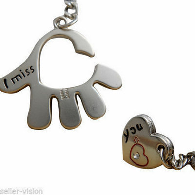 Split Heart Love Keyring Couples Matching Keyring Set