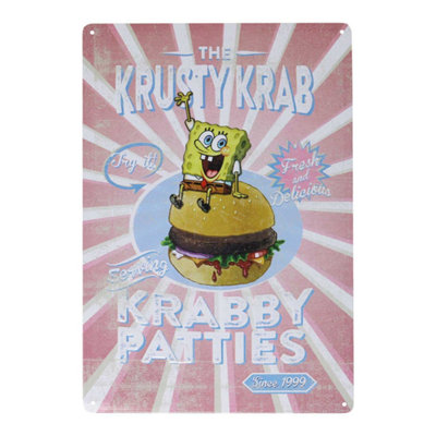 SpongeBob SquarePants Krusty Krab Tin Sign | DIY at B&Q
