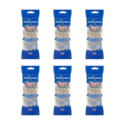 Spontex Essentials Tough Scourer 4 PK - Pack of 6