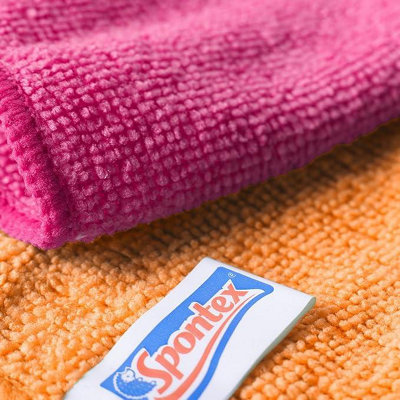 Spontex Microfibre Cleaning Cloths - 16 Ultra-Soft Cloths in 4 ...