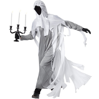 Spooky Ghost Costume 302771 - black/white XL