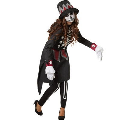 Spooky Skull Lady Costume 302416 - black XXL