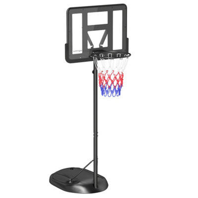 SPORTNOW 1.7-2.3m Basketball Hoop and Stand w/ Weighted Base, Wheels ...