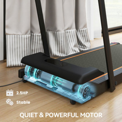 SPORTNOW 2.5HP FOLDING TREADMILL WALKING PAD W/ LED DISPLAY, NO ...