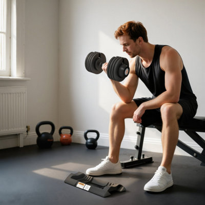 SPORTNOW 4-in-1 Adjustable Dumbbells, Weights Set, 7kg, 13kg, 18kg, 24kg