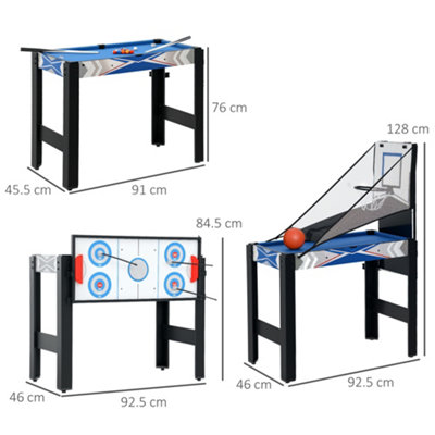 SPORTNOW 5-in-1 Multi Games Table, Combo Sports Game Table, Blue