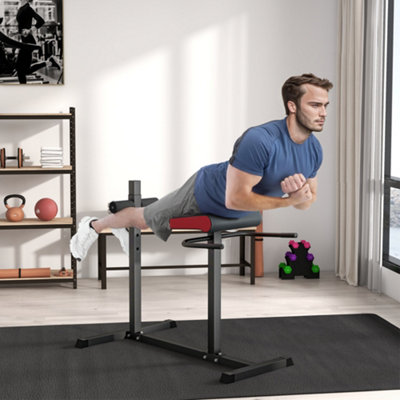 SPORTNOW Back Extension Roman Chair for Back, Abdominal and Gluteal ...