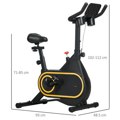 SPORTNOW Exercise Bike, Stationary Bike w/ LCD Display for Home Cardio ...