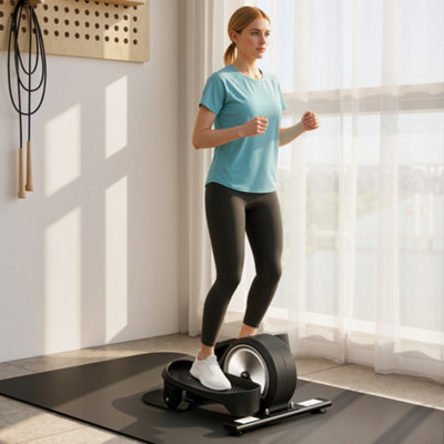 SPORTNOW UNDER DESK ELLIPTICAL MACHINE, PEDAL EXERCISER WITH LCD MONITOR