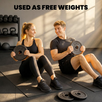 SPORTNOW Weight Plates Set, 1"/2.5cm Weight Disc Pair, 4 x 2.5kg