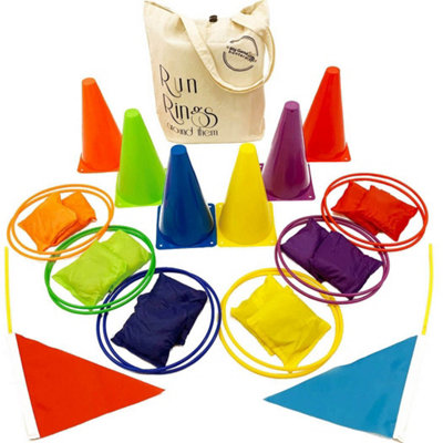 Sports Day Kit - Includes Cones, Bean Bags and Throwing Rings Equipment ...