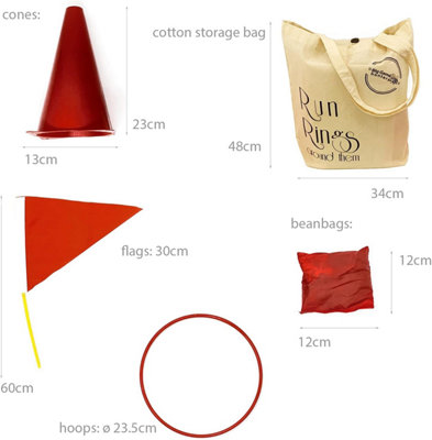 Sports Day Kit - Includes Cones, Bean Bags and Throwing Rings Equipment ...