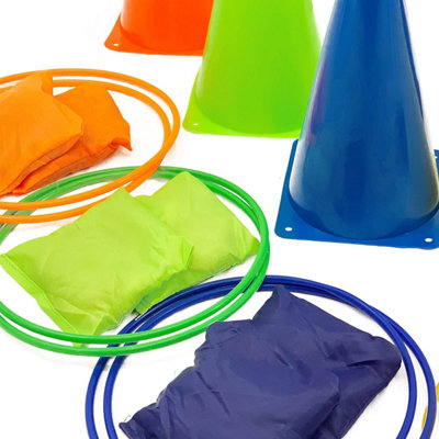 Sports Day Kit - Includes Cones, Bean Bags and Throwing Rings Equipment ...