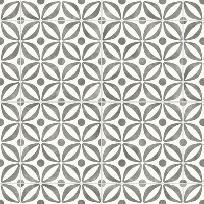 Spring Ceramic Tile Vinyl by Remland (Spring Grey, 10m x 2m) | DIY at B&Q