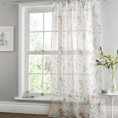 Spring Glade Nature Inspired Print Multicoloured Voile Panel