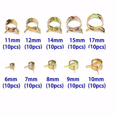 Spring Hose Clamps/Clamps Mikalor Fuel Air Gas Water Pipe Self Clamping ...