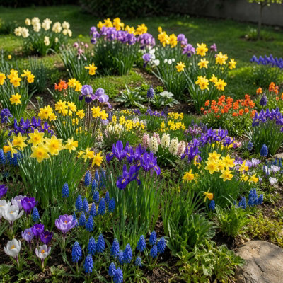 Spring Spectacular 100 x Bulb Mix - Mixed Variety of Spring Flowering ...