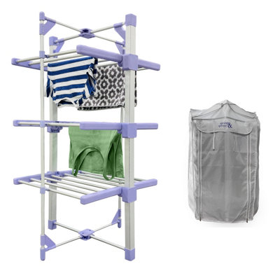 Spring & Spruce Speedi Dry - Compact 3-Tier Heated Airer wit