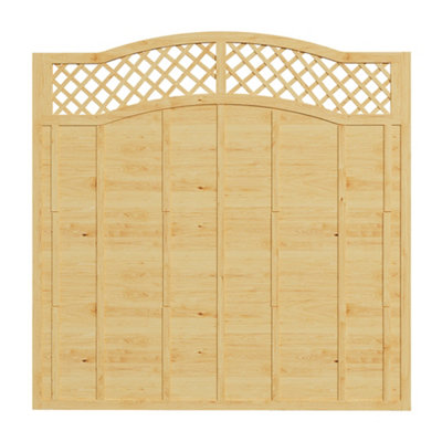 Spruce Lattice Top Wooden Garden Fence Panel Stylish Durable Outdoor ...