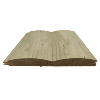 Spruce Loglap Cladding 4.2m 19x96mm Pack Of 6 Pieces