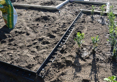 Spudulica HD Garden Edging 10 pieces 10m length 80mm Height Black ...