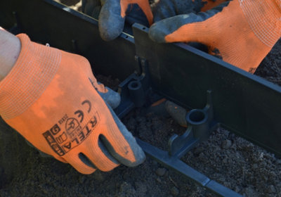 Spudulica HD Garden Edging Black Garden Border system for Paths ...