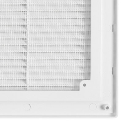 SQUARE air vent with no screws visible cover plate and fly screen,flat ...