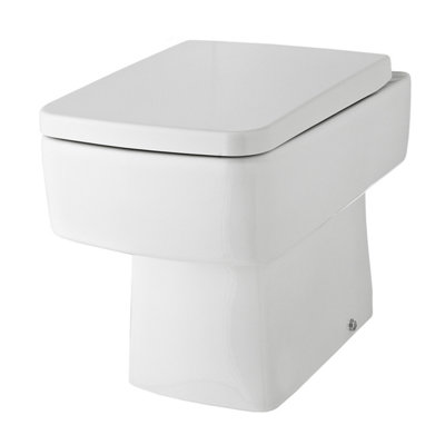 Square Back to Wall Toilet Pan - 400mm x 350mm x 520mm