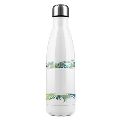 Square Botanical Border Stainless Steel Bottle Designer Style