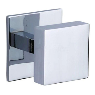 Square Centre Door Knob 76 mm Polished Chrome
