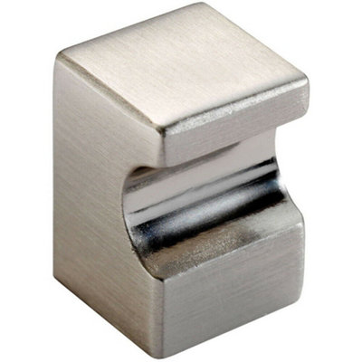 Square Cupboard Door Knob 18 x 18mm 25mm Projection Satin Nickel | DIY ...