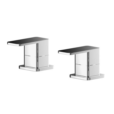 Buy Square Deck Mounted 3/4" Chrome Side Valves - Chrome | DIY at B&Q