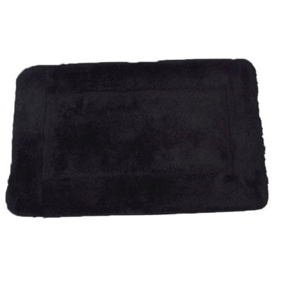 Square Design Black Bathroom Mat / Bath Rug Black (80cm x 50cm) | DIY ...