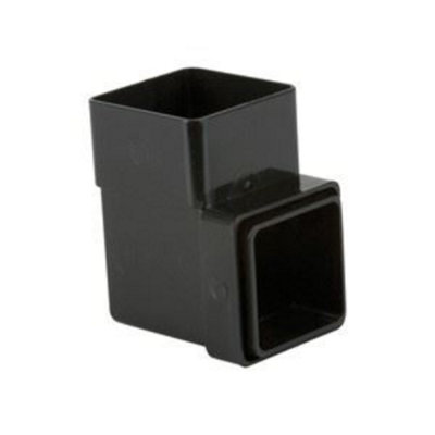 Square Downpipe Bend 65mm Black 92.5 Degree Branch Offset Angle ...
