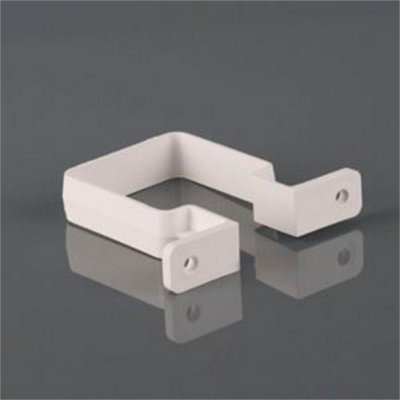 Square Downpipe Bracket 65mm Arctic White Rainwater Guttering Drainage ...