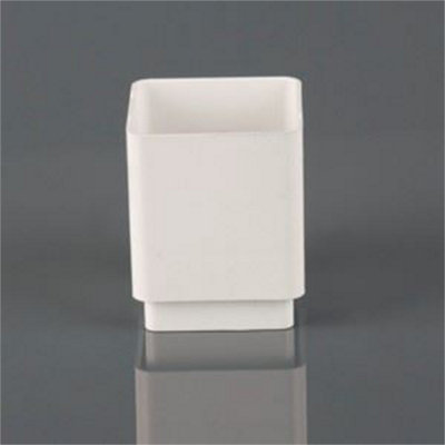 Square Downpipe Connector 65mm Arctic White Rainwater Guttering ...